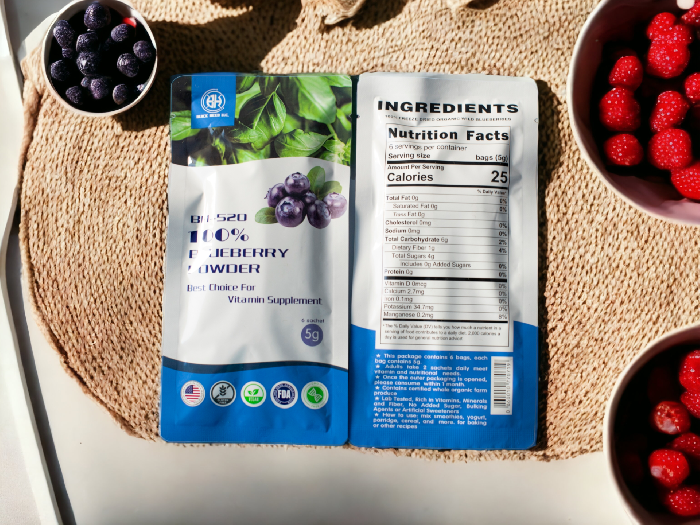 BH-520 Freeze-Dried Organic Blueberry Powder(5g * 6bags) :: BLACK-HEED