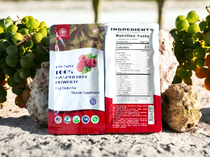 BH-520 Freeze-Dried Organic Raspberry Powder(5g * 6bags) :: BLACK-HEED